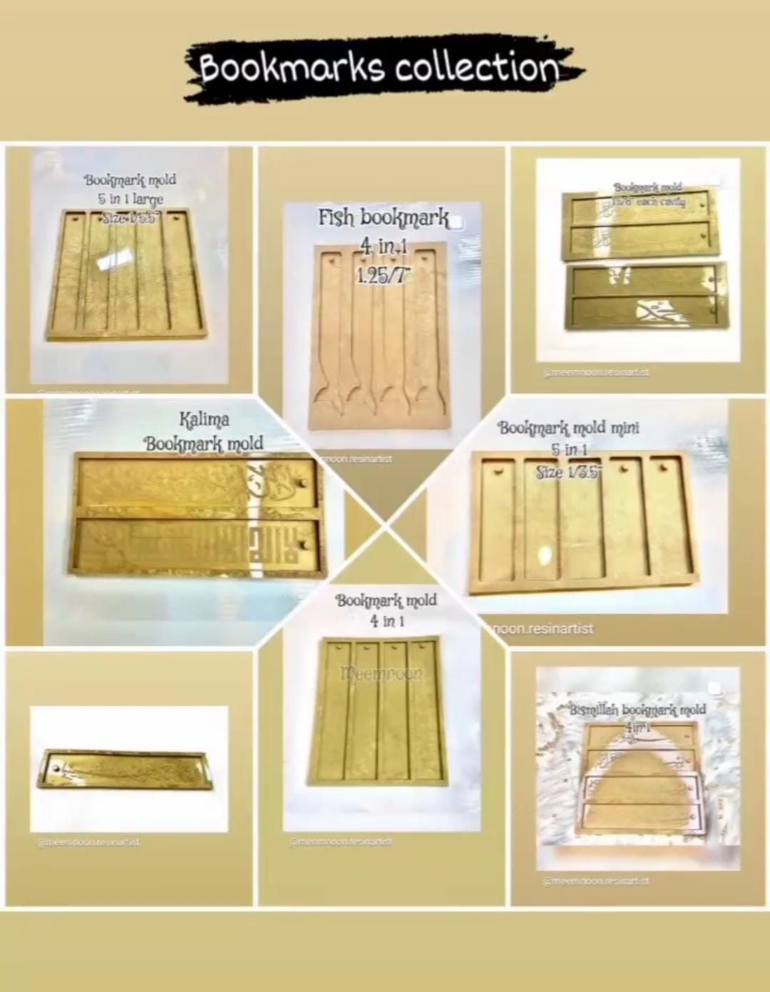 Bookmark Molds – meemnoonstudio